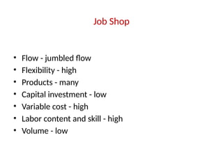 Operations Management type of product and servicetx | PPT