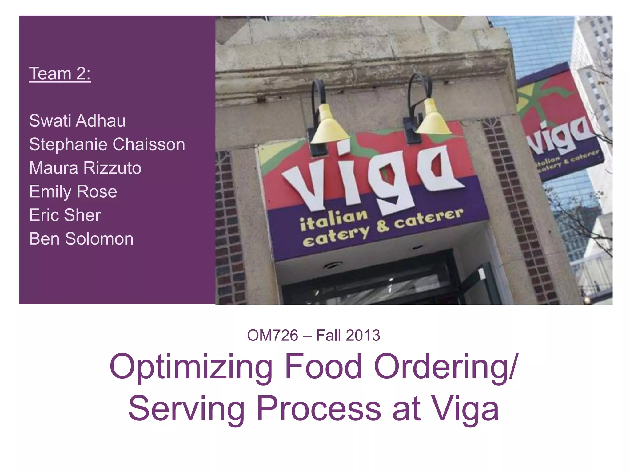 Optimizing food ordering and serving process at a restaurant | PPTX ...