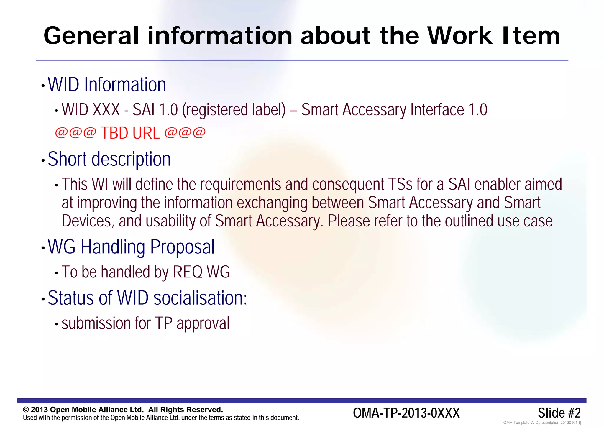 Smart Accessory Interface 1.0 Proposal | PDF