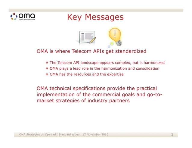 OMA Strategy on Open API Standardization | PPT | Free Download