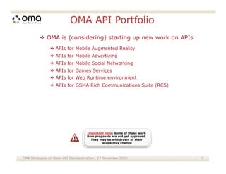 OMA Strategy on Open API Standardization | PPT