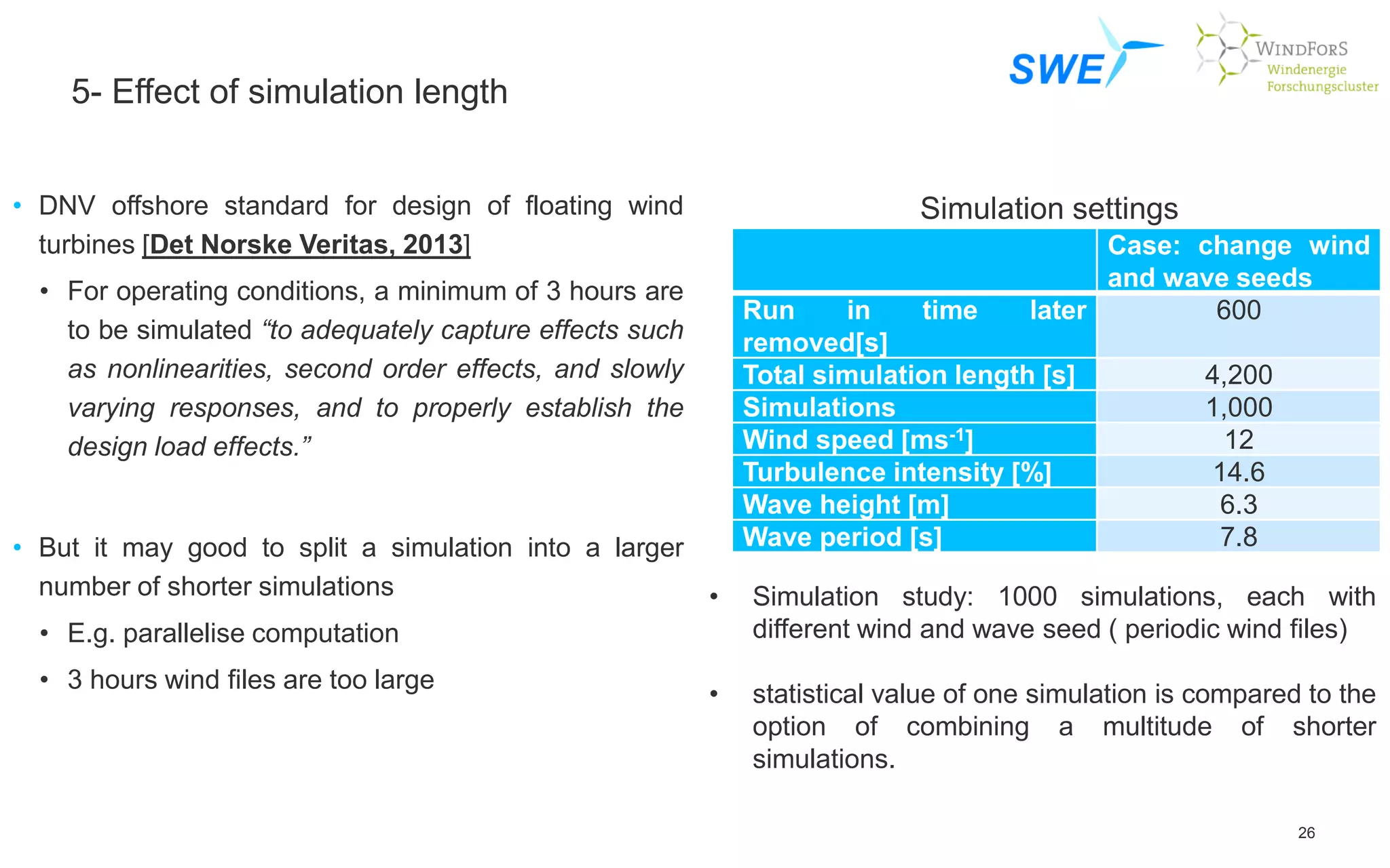 Simulation requirements and relevant load conditions in the design of floating offshore wind ...
