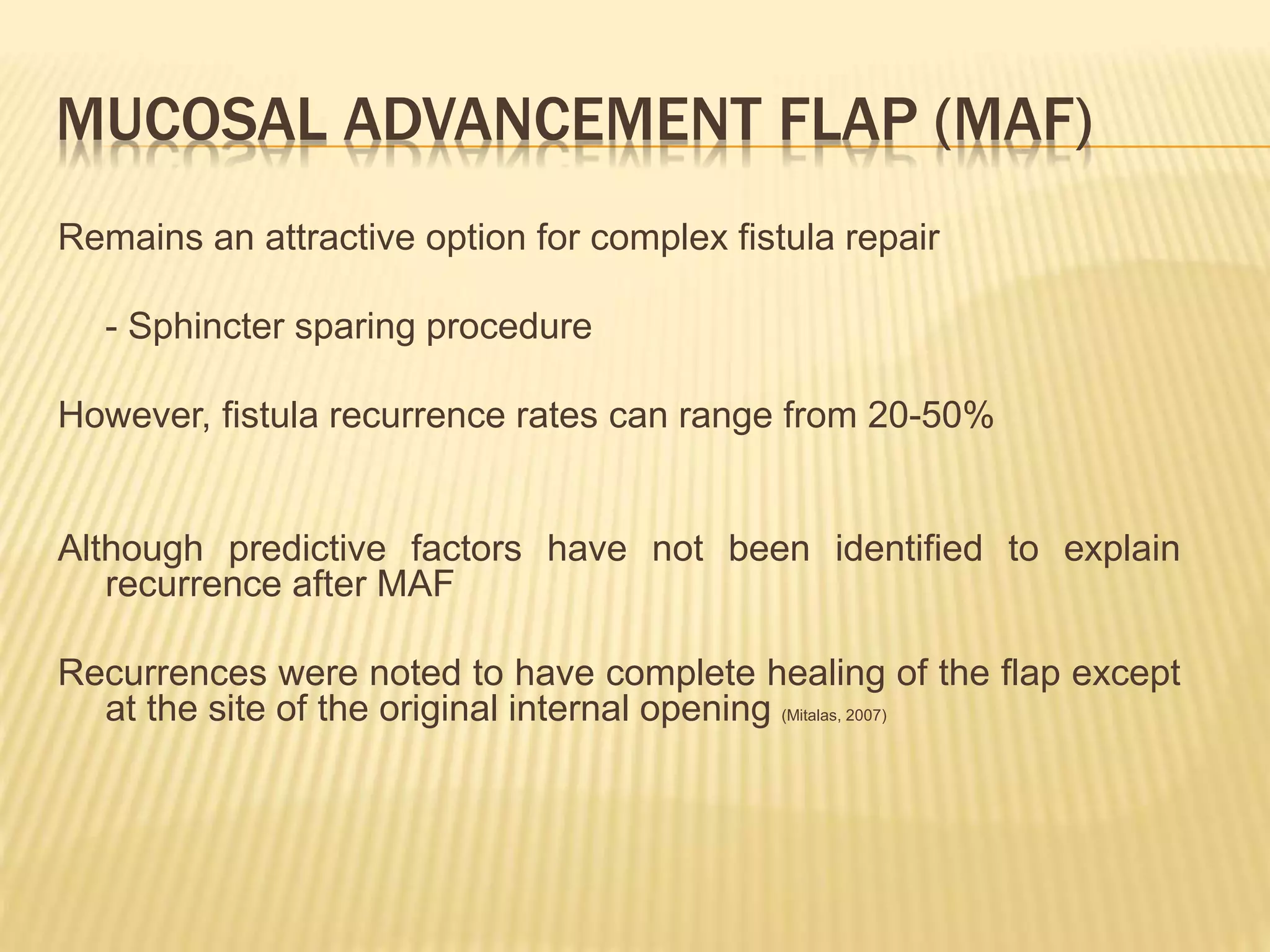 Overlapping Mucosal Advancement Flap Improves Outcome.pptx