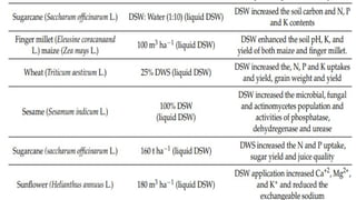 Role of spentwash in agriculture for irrigation | PPTX