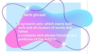 STRUCTURES OF ENGLISH- VERB PHRASE PRESENTATION | PPTX