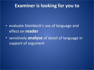 Of Mice and Men Dreamquestionch3 Criteria | PPT