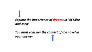 'Of Mice and Men' IGCSE exam task intro | PPT