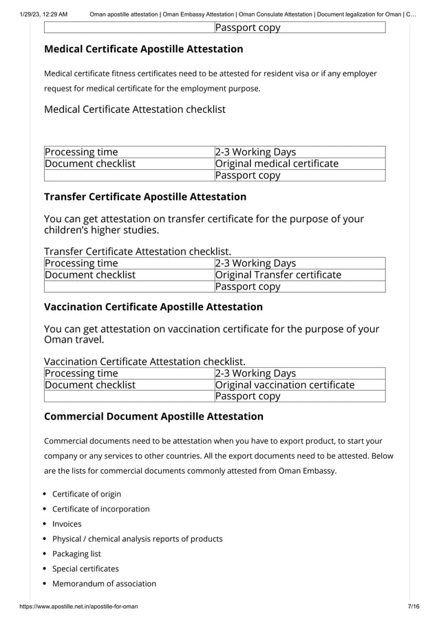 Oman Apostille Attestation Oman Embassy Attestation Oman Consulate Attestation