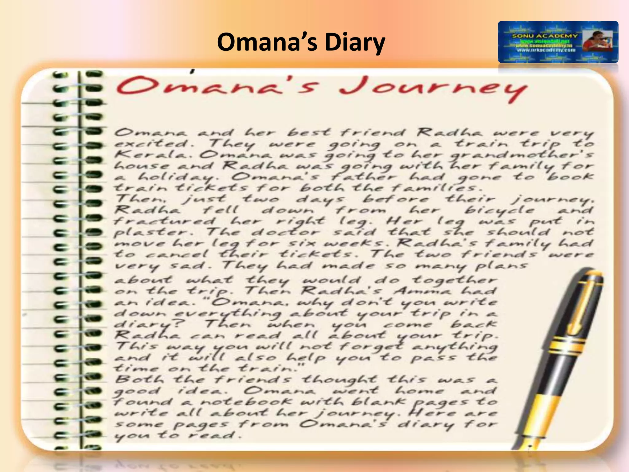 OMANA’S JOURNEY ENVIRONMENTAL STUDIES NCERT CLASS-IV | PPTX