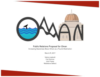 Public Relations Proposal: Tourism to Oman | PDF