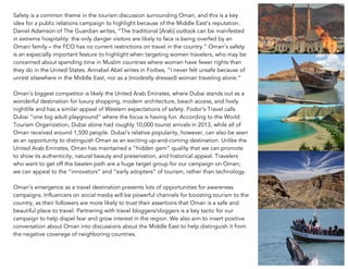 Public Relations Proposal: Tourism to Oman | PDF