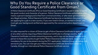 Oman good conduct certificate (PCC) | PPT