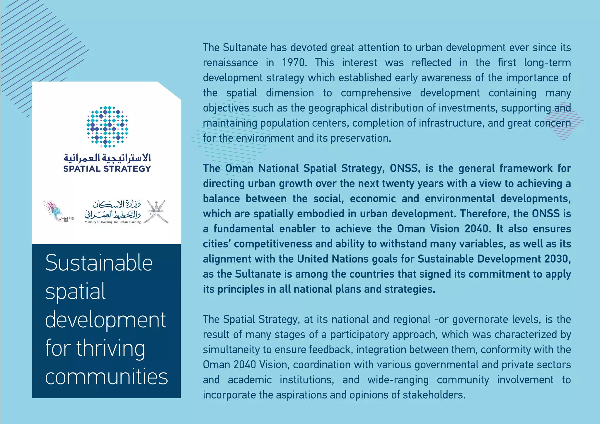 Oman’s 2040 National Spatial Strategy, Coordination of Economic and ...