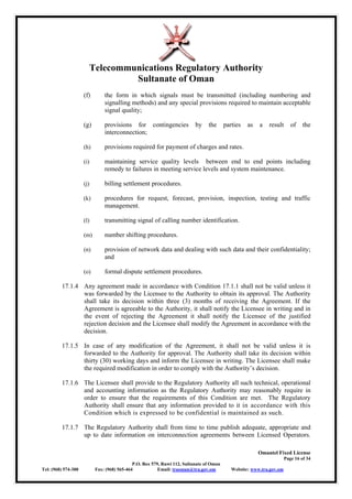 Omantel fixed license | PDF