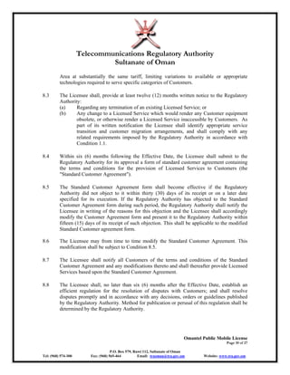 Omantel Mobile License | PDF