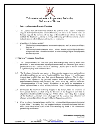 Omantel Mobile License | PDF