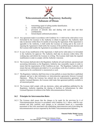 Omantel Mobile License | PDF