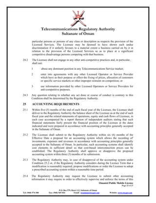 Omantel Mobile License | PDF