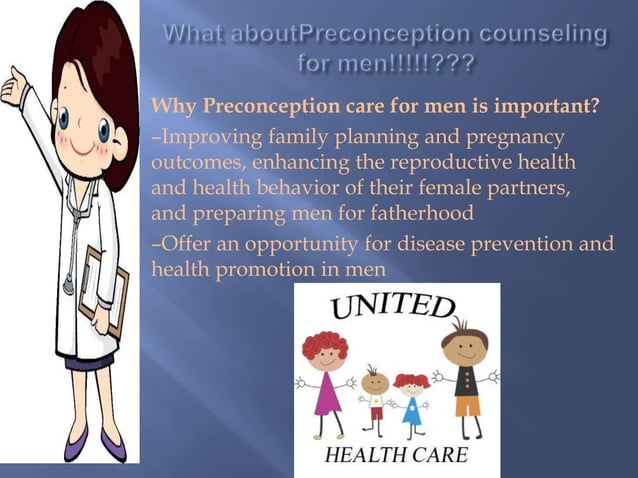 Preconception counseling | PPTX | Infertility | Reproductive Health