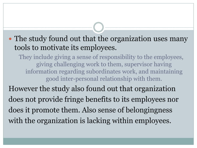 ROLE OF MOTIVATION ON EMPLOYEE PERFORMANCE BY RESEARCH ANALYSIS | PPTX ...