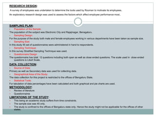 ROLE OF MOTIVATION ON EMPLOYEE PERFORMANCE BY RESEARCH ANALYSIS | PPTX ...