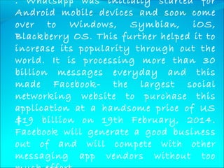 Pros and Cons of using Facebook and Whatsapp | PPT