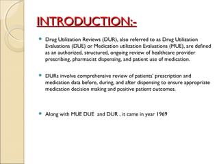 Drug utilization reviews | PPT