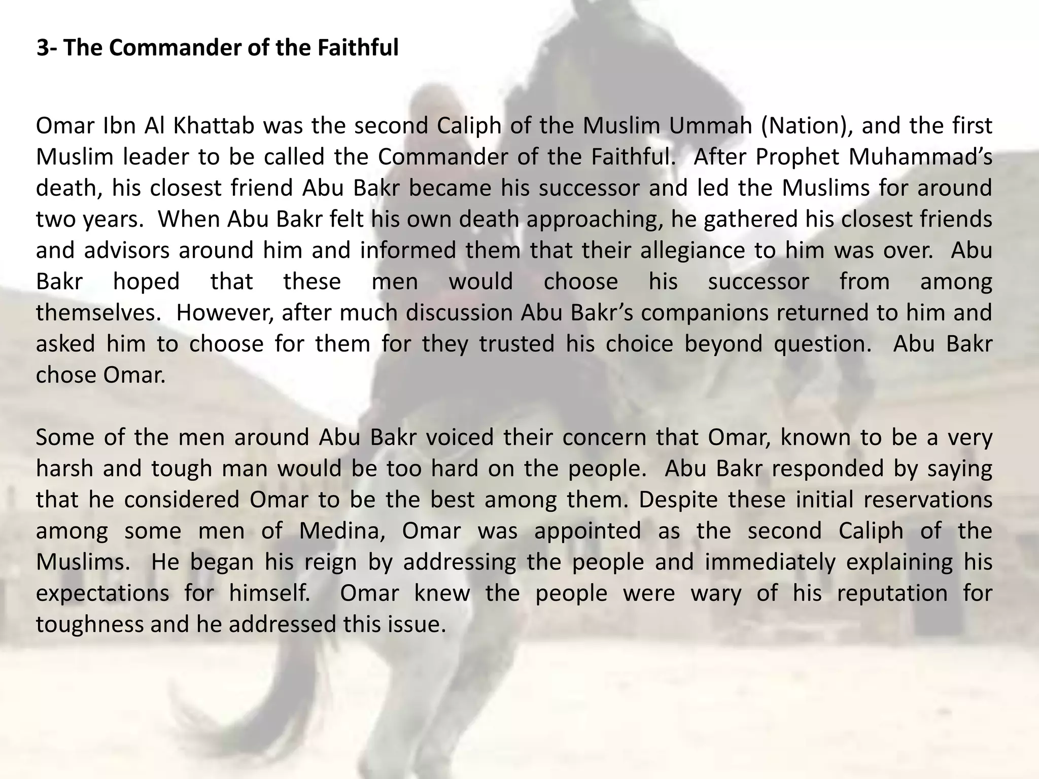 Omar ibn al khattab | PPSX