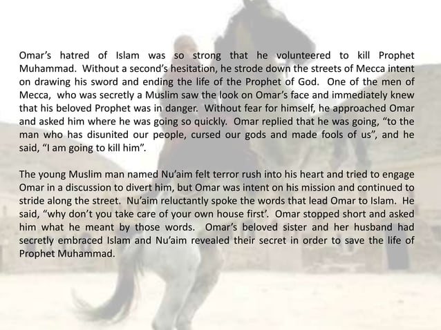 Omar ibn al khattab | PPSX | Islam | Religion & Spirituality