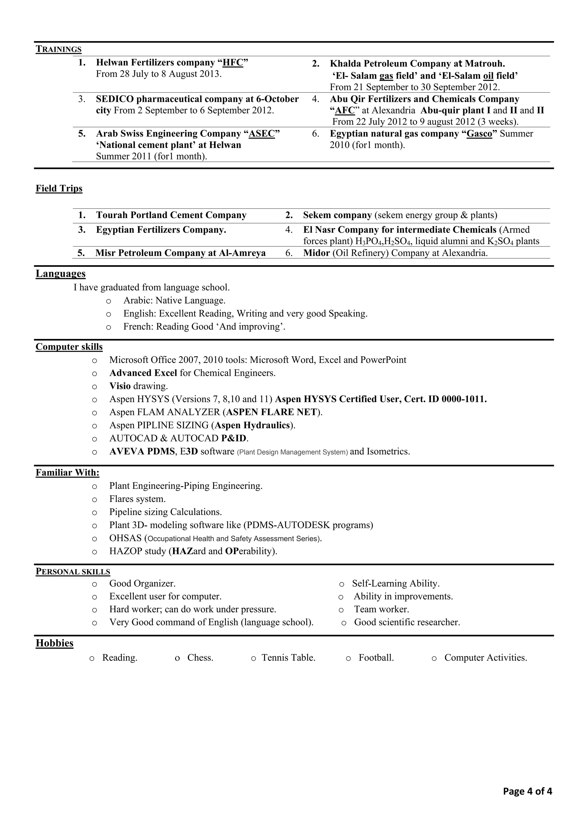 Omar mohamed 's cv | PDF | Civil Engineering Industry | Industries
