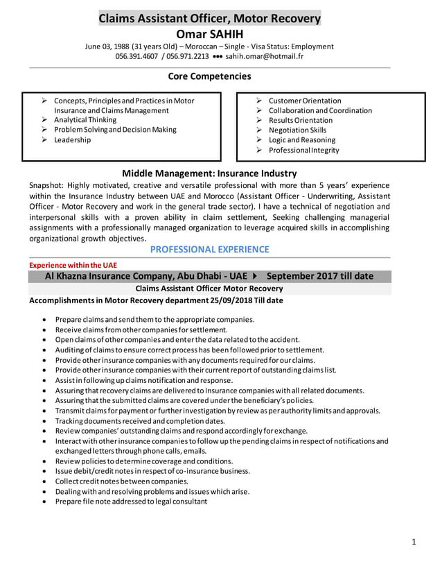 Claims assistant officer | PDF