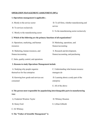 OM Assignment.docx artjomgdzbj temusgodz1 | DOCX