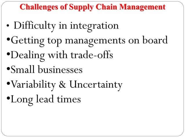 SUPPLY CHAIN MANAGMENT INTRODUCTION | PPTX | Logistics | Business
