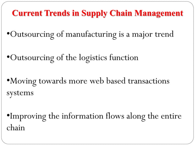 SUPPLY CHAIN MANAGMENT INTRODUCTION | PPTX | Logistics | Business