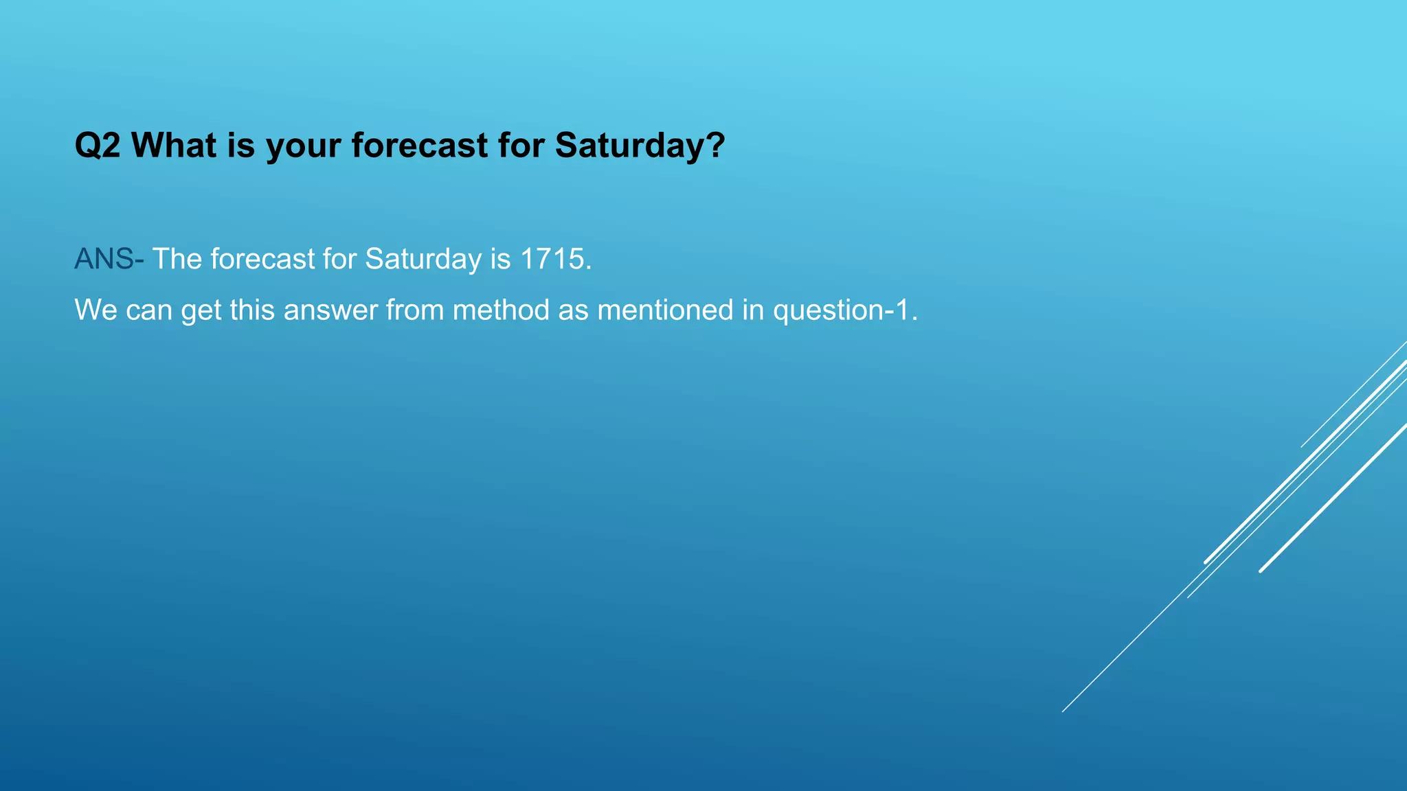MARRIOTT ROOMS FORECASTING Operation management assignment (1) | PPTX