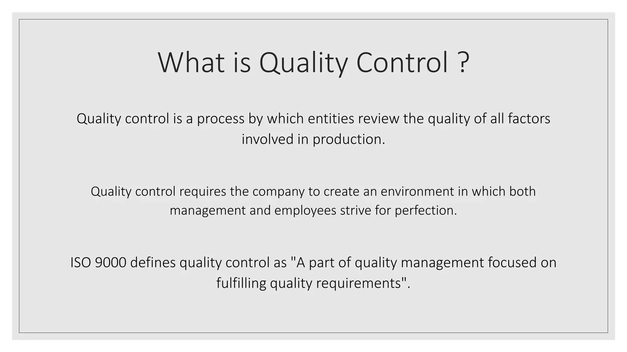 Operations management Quality Control | PPTX