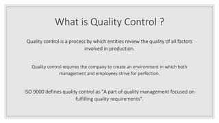 Operations management Quality Control | PPTX