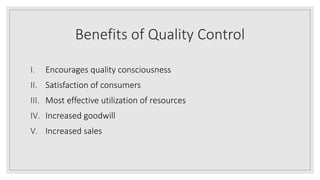 Operations management Quality Control | PPTX