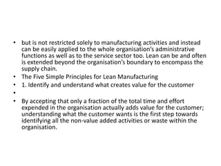 value added manufacturing | PPTX