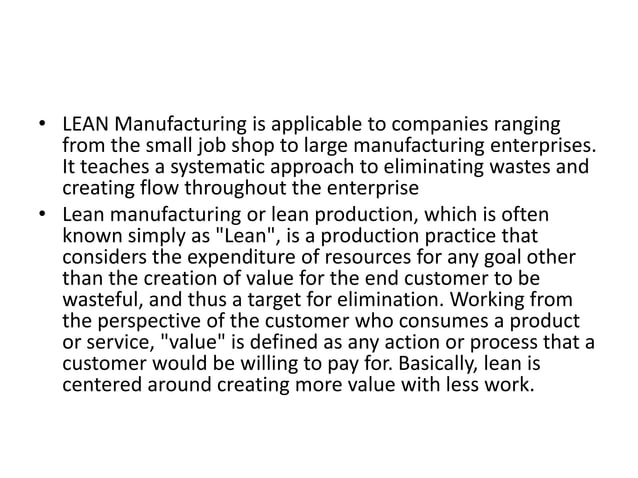 value added manufacturing | PPTX | Manufacturing Industry | Industries