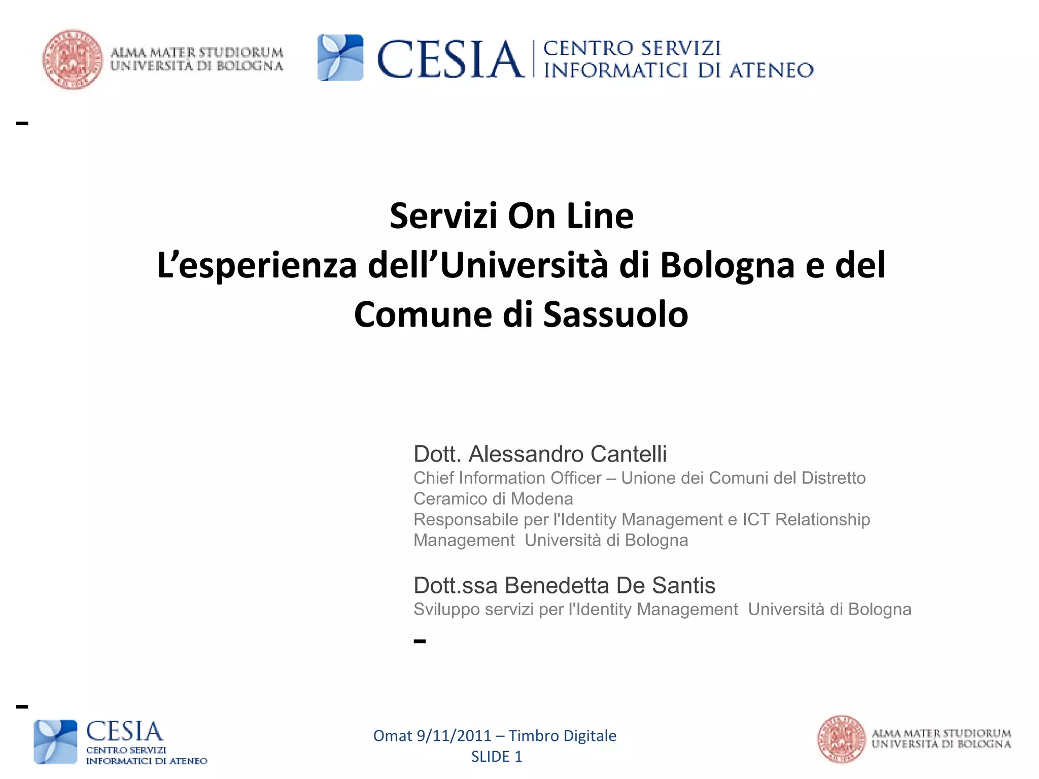 Il successo del Timbro Digitale 2DPlus all'Università di Bologna | PPT