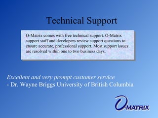 O Matrix Overview | PPT