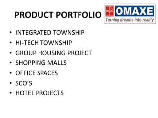 Omaxe presentation | PPTX