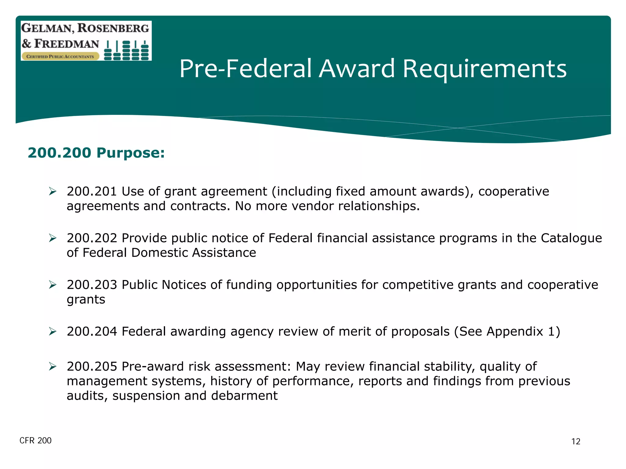 2 CFR 200 –Uniform Administrative Requirements, Cost Principles and ...