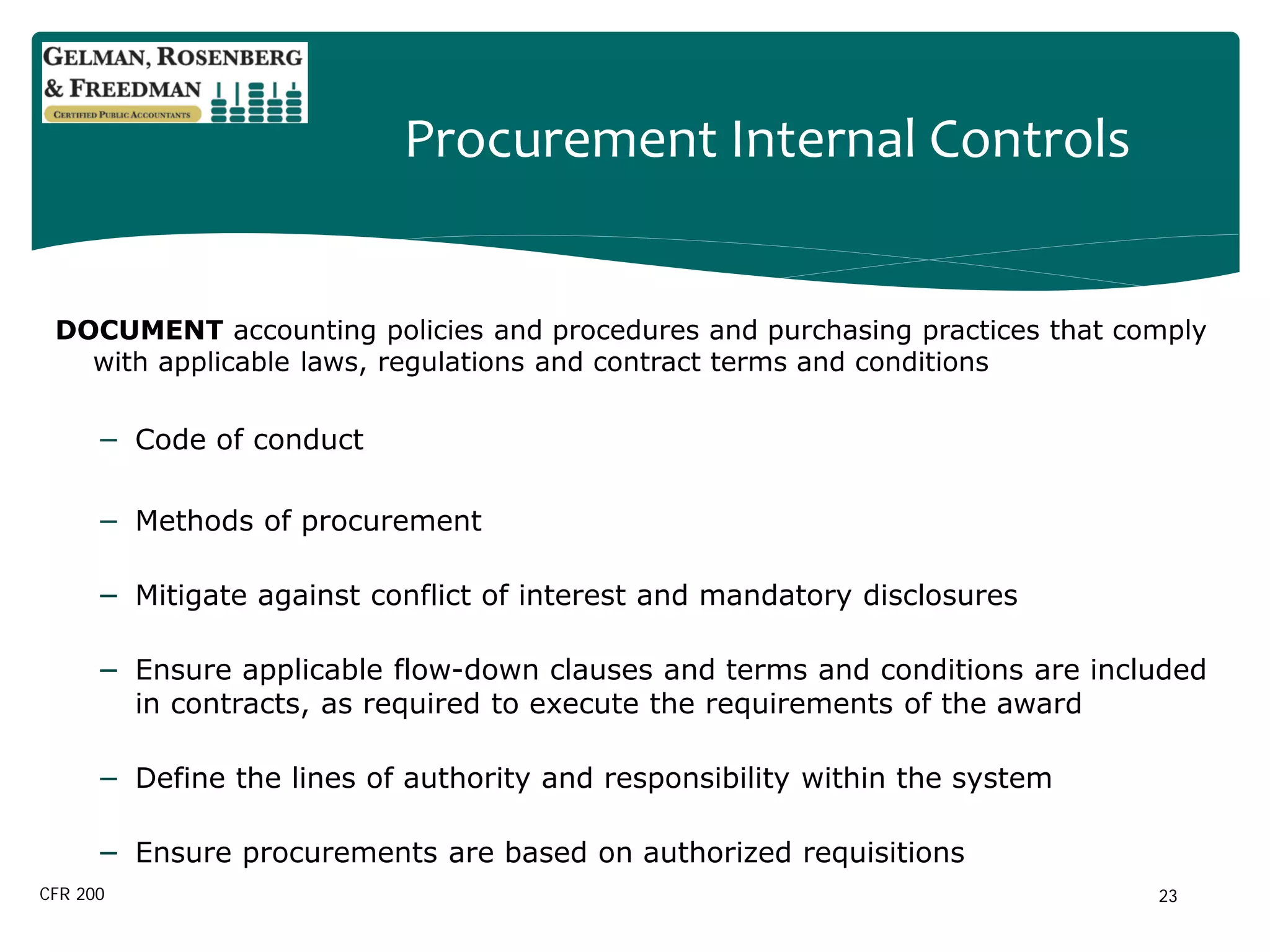 2 CFR 200 –Uniform Administrative Requirements, Cost Principles and ...