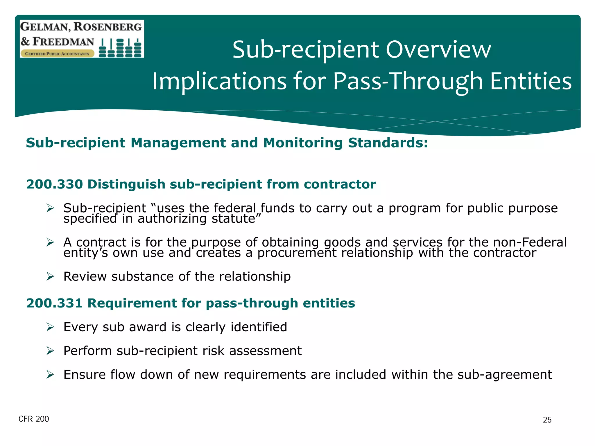 2 CFR 200 –Uniform Administrative Requirements, Cost Principles and ...