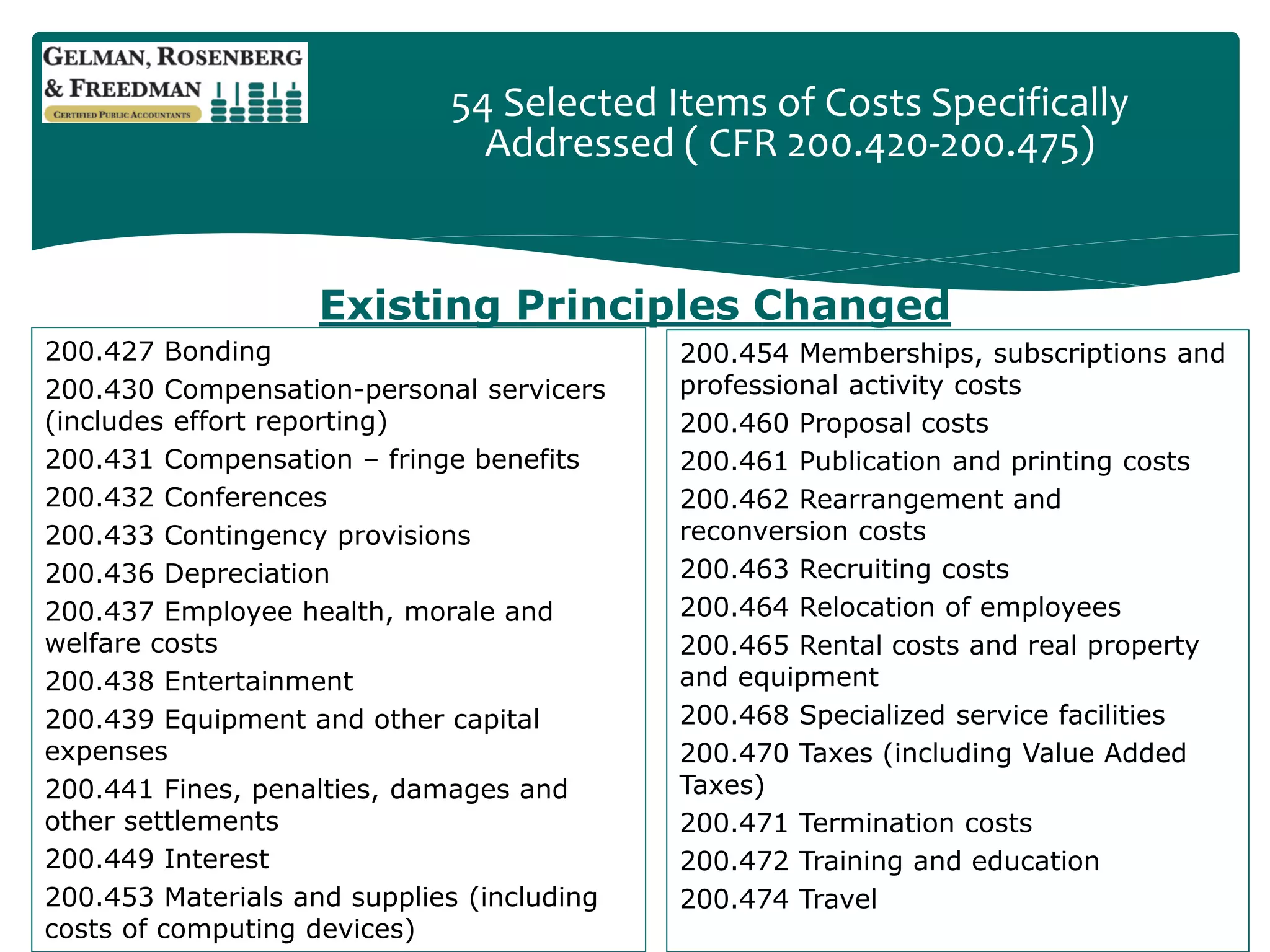 2 CFR 200 –Uniform Administrative Requirements, Cost Principles and ...