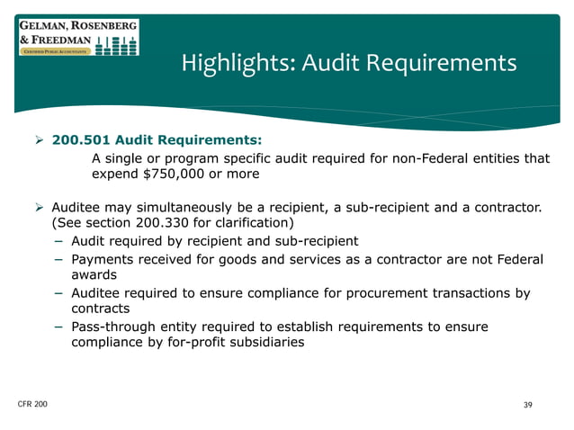 2 CFR 200 –Uniform Administrative Requirements, Cost Principles and ...