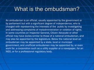 Ombudsman | PPT