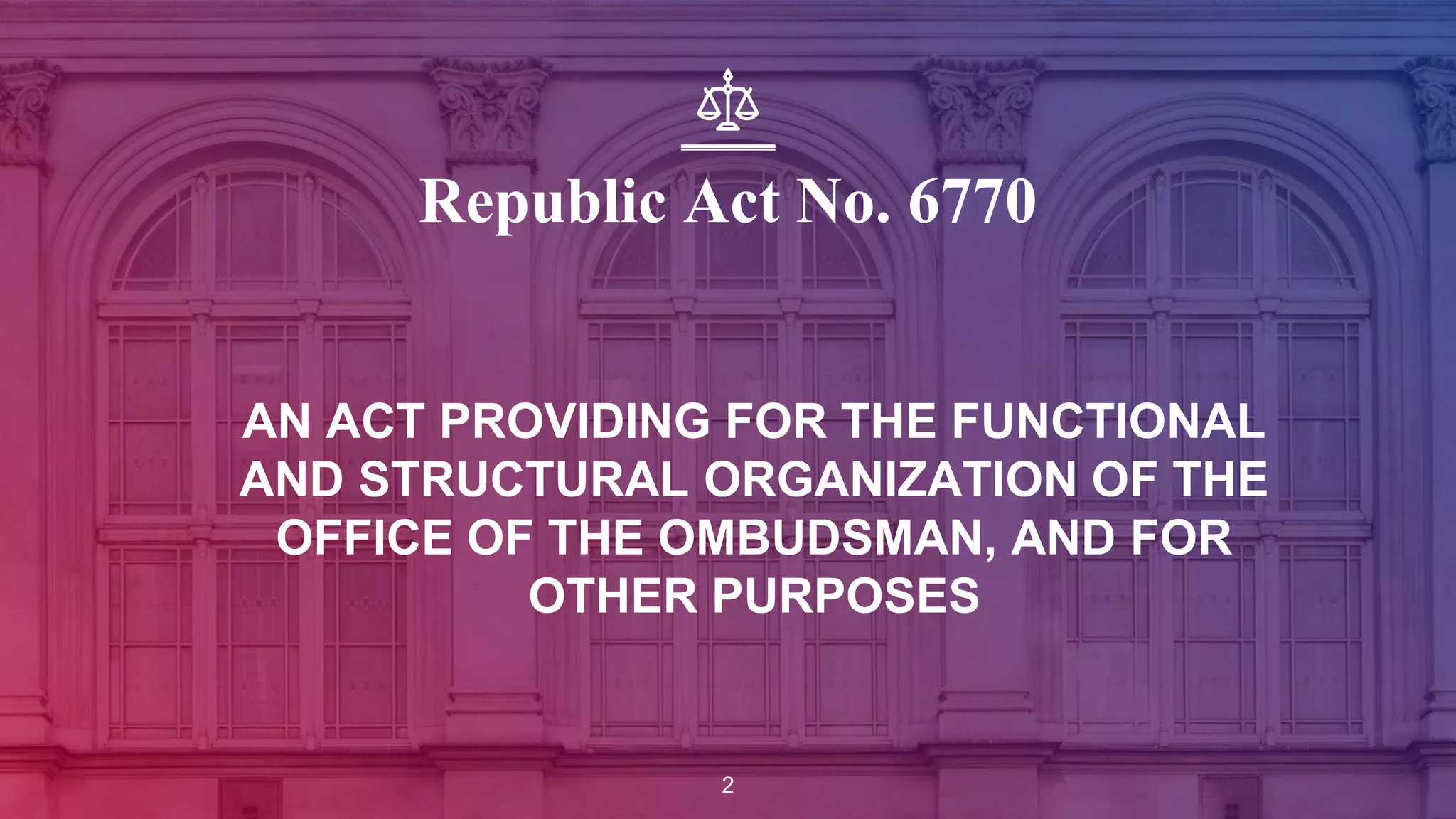 Ombudsman act of 1989 | PPTX